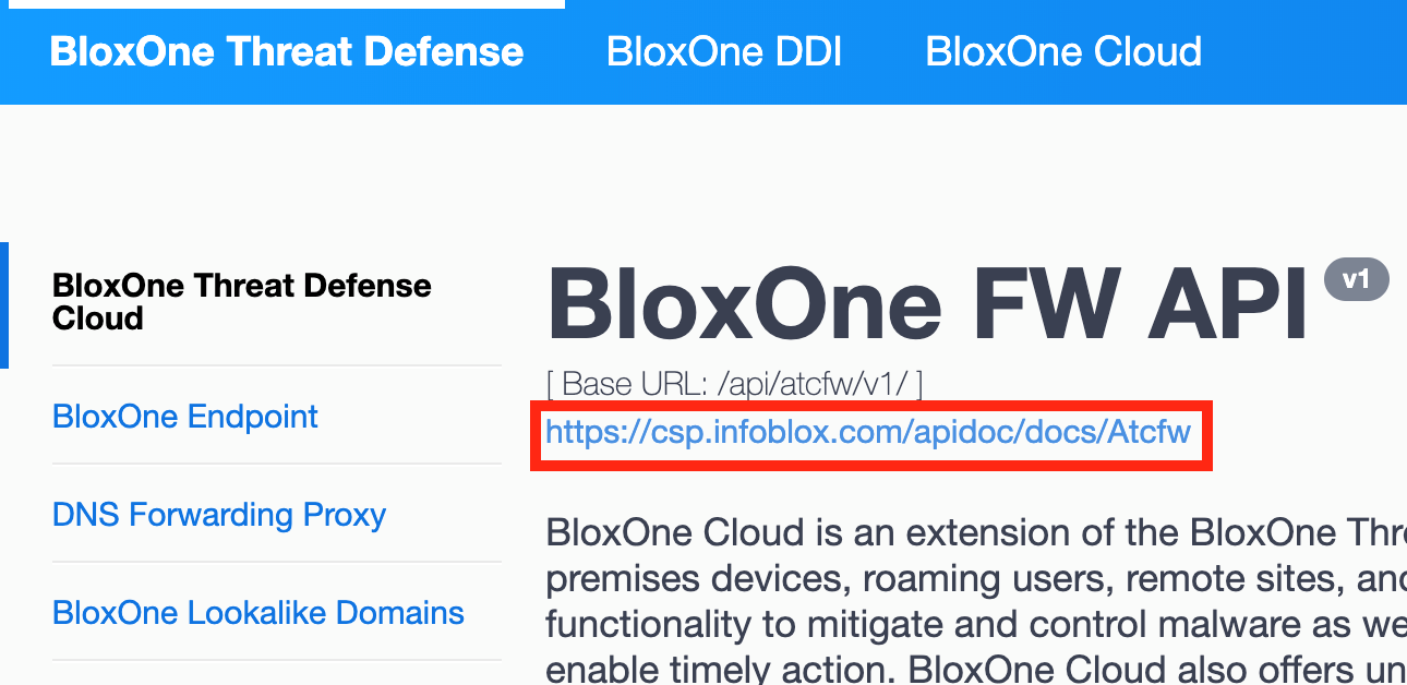 BloxOne Rest API